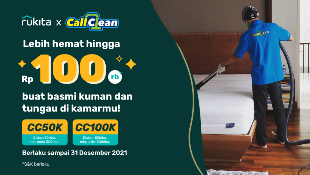 Rukita x Call Clean: Kamar Bersih dengan Promo Spesial untuk Rukees!