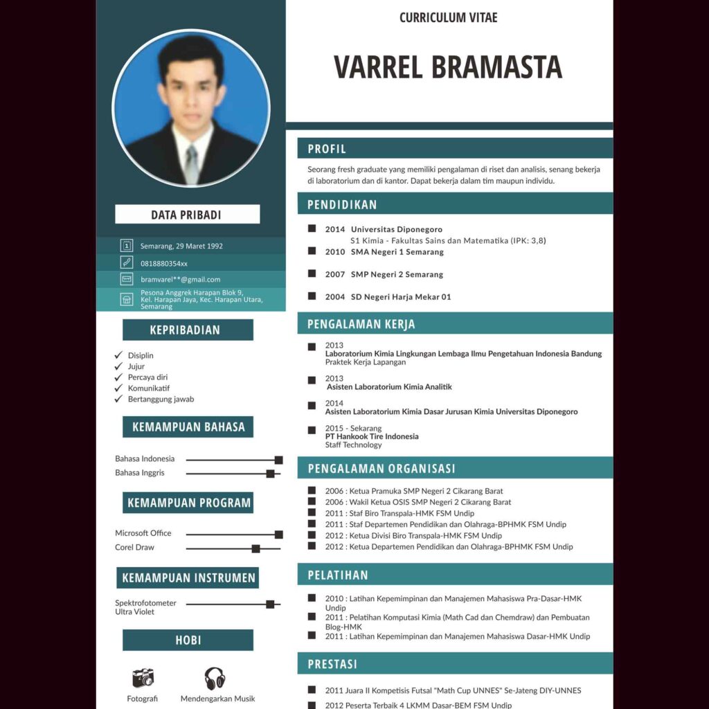 9 Contoh CV Lamaran Kerja dan Resume | Job Seeker Wajib Tahu!