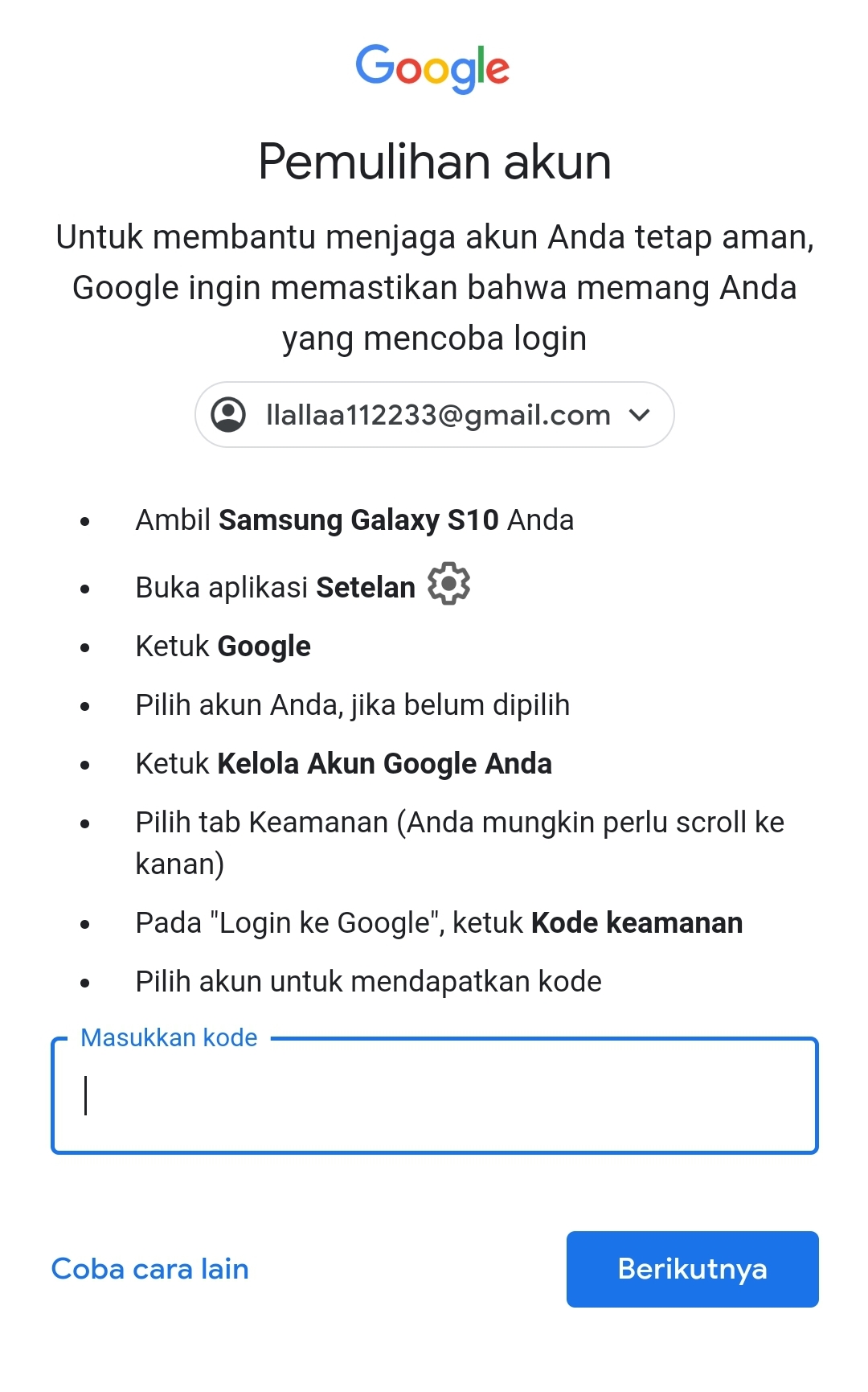 Begini Cara Membuka Akun Google yang Terkunci dengan 3 Langkah Saja