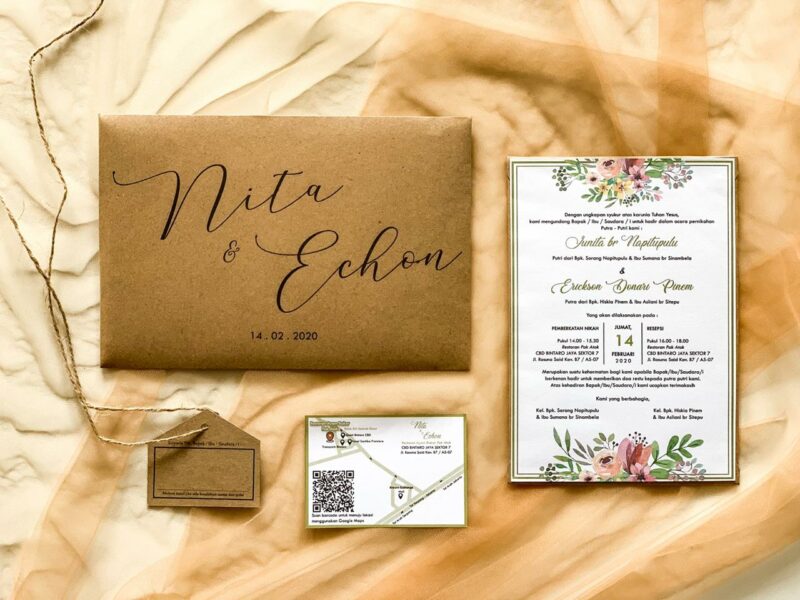 21 Contoh Undangan Pernikahan Simple dan Elegan