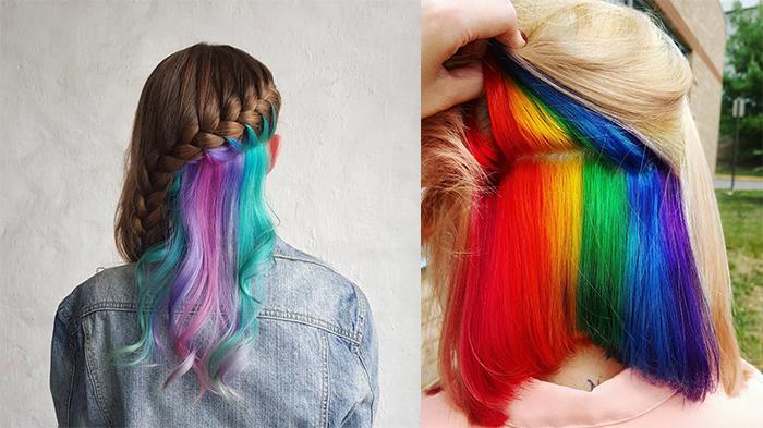 10 Ombre Rambut Bagian Dalam, Bikin Penampilan Makin Kece
